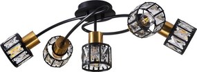 Přisazený lustr ZAHARA 5xE27/10W/230V černá