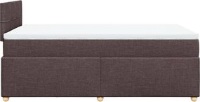 Box spring postel s matrací tmavě hnědá 120x200 cm textil 3288950