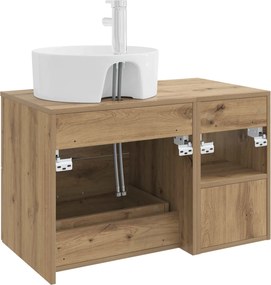 Sada koupelnového nábytku 2 ks Dub artisan Kompozitní dřevo 3403911