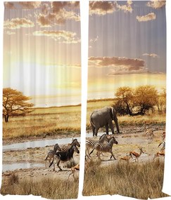 IMPAR Závěsy Safari (Rozměr : 140x250, Materiál: Interlock)