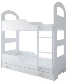 BabyBeds Dětská patrová postel HONZÍK 180x80 Barevné provedení: Šedá, Úložný prostor: Ano, s úložným prostorem