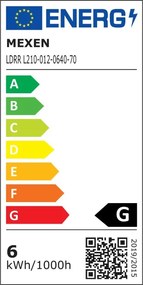 Mexen LDRR, LED stropní svítidlo na zapuštění, průměr 12 cm 12 cm, 6W, neutrální - 4000K, 390 lm, černá - L210-012-0640-70