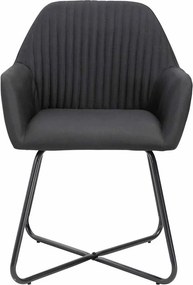 Jídelní židle 4 ks černé textil 277106