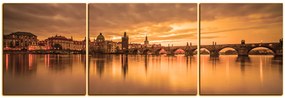 Obraz na plátně - Karlův most - panoráma 5111FC (150x50 cm)