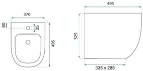 Keramický bidet Carlo Mini černý mat