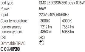 Světla a lustry REDO GROUP Kruhové LED osvětlení nad stůl ORBIT 01-1712-TRIAC Stmívání: Triac
