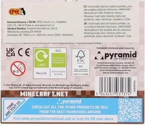 Třpytivé samolepky Minecraft / Ve fólii / 25 ks / 19,5x9,5 cm / 3+