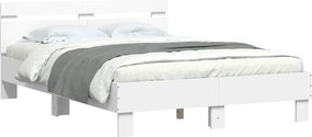 Rám postele s čelem bílý 120 x 200 cm kompozitní dřevo 3207427