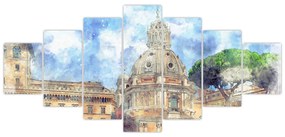 Obraz - Kostel Santa Maria di Loreto, Řím, Itálie (210x100 cm)