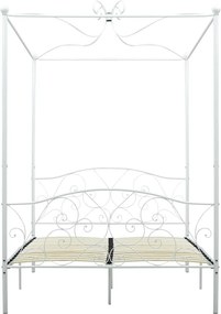 Rám postele s nebesy bílý kovový 120 x 200 cm 284470