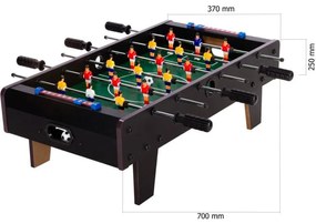 Mini stolní fotbal fotbálek s nožičkami 70 x 37 x 25 cm - černý