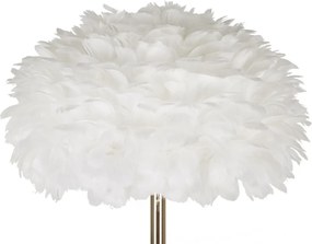 Stojací lampa Feathers 170 cm bílá/zlatá