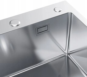 Erga HD, 1-komorový ocelový dřez 780x490x210 mm, pravý, ocelová, ERG-MLS-HD7849R