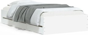 Rám postele se zásuvkami bílý 75 x 190 cm kompozitní dřevo 3207329