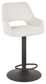 Barová židle Fer - bílá bouklé