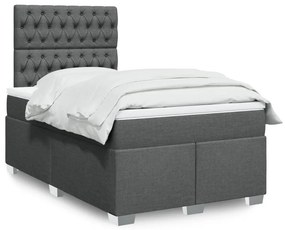 Box spring postel s matrací tmavě šedá 120x200 cm textil 3292763