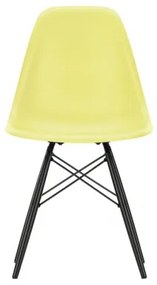 Eames Plastic Chair DSW černě lakovaný javor žlutá bílé na koberec Vitra