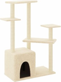 Škrabadlo pro kočky se sisalovými sloupky krémové 107,5 cm 172070