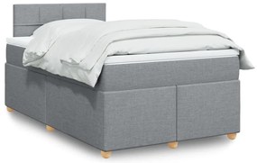 Box spring postel s matrací světle šedá 120x190 cm textil