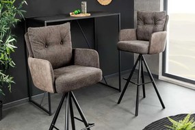 Otočná barová židle s taštičkovými pružinami Avignon taupe