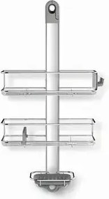 Simplehuman Nastavitelný set poliček a držáku do sprchy /  Caddy– závě