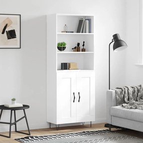 Skříň highboard bílá 69,5 x 34 x 180 cm kompozitní dřevo