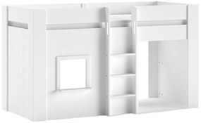 OnaDnes -20% Bílá lakovaná patrová postel Vipack Reno 90 x 200 cm