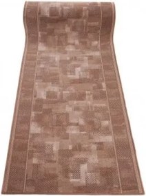Associated Weavers, Protiskluzový běhoun na míru Tribe 44 hnědý, šíře 100 cm, hnědá, chodba / předsíň