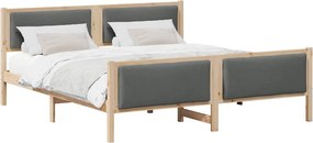 Rám postele s čelo Tmavě šedá 180 x 200 cm textil 3394249