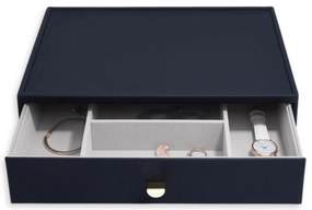 Stackers, Box se šuplíkem na šperky Navy Pebble Supersize Accessory Drawer | tmavě modrá 75903