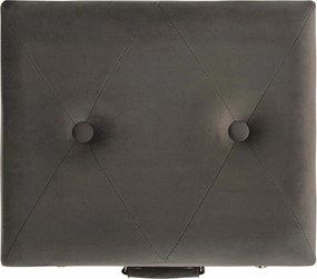 Stolička s úložným prostorem 40 cm šedá samet 329253