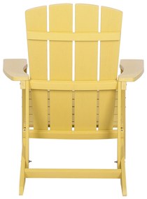 Zahradní židle v žluté barvě ADIRONDACK Beliani