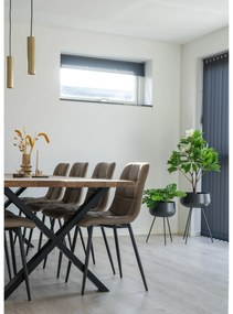 House Nordic Set 2 černých kovových květináčů ARDOLA 9001170