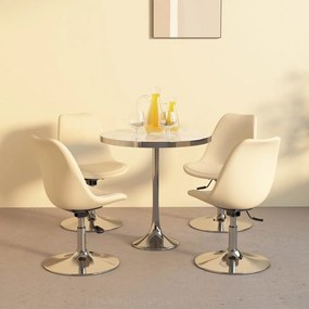 Otočné jídelní židle 4 ks krémové textil,  338337