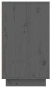 Botník šedý 110 x 34 x 61 cm masivní borové dřevo - Default Title