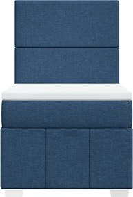 Box spring postel s matrací modrá 90x200 cm textil 3293850
