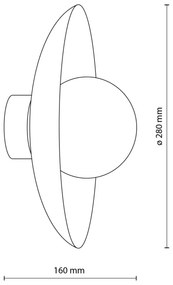 Nástěnné svítidlo SLATE 1xG9/8W/230V pr. 28 cm cihlová