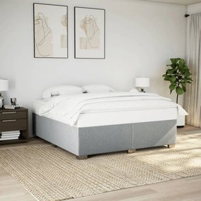 Rám postele bez matrace světle šedý 180 x 200 cm textil 3284492