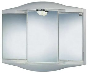 Zrcadlová skříňka Sieper Chico GL s osvětlením / 62 x 52 cm / 12 W / IP20 / E14 / plast / bílá