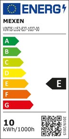 Mexen Vintis, LED filamentová žárovka E27, ST64, 10 W, teplá bílá 2700K, čirá, L152-E27-1027-00