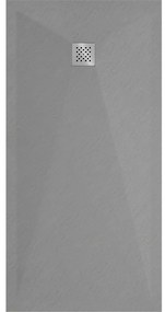 Mexen Stone+, obdélníková vanička z minerálního kompozitu 160 x 70 cm, šedá-betonová, 44617016
