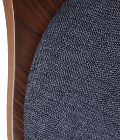 Jídelní židle 6 ks tmavě šedé ohýbané dřevo a textil,  271947