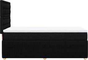 Box spring postel s matrací černá 90x190 cm textil 3291927