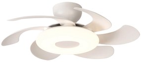 Matra 8703 Flower, rozvinovací ventilátor se svítidlem a dálk. ovladačem, LED 24W 2700-5000K, bílá, průměr 50/79cm