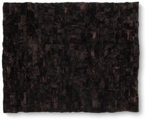 Wooline Koberec z ovčích kůží, tmavě hnědý, hladký 200 x 220 cm
