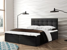Velká čalouněná postel 200x200 cm Lita Barva: Černá - Lux 23