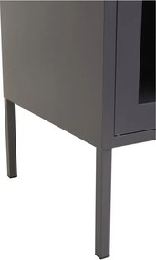 Šedá ocelová vitrína 140x80x45 cm Acier – Premier Housewares