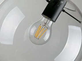 Toolight Skleněné závěsné stropní svítidlo Lassi 25 cm APP307-1CP Black