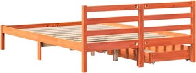 Postel bez matrace voskově hnědá 150 x 200 cm masivní borovice 3301559