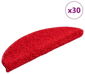 Schodové rohože 30 ks 56 x 17 x 3 cm červené, půlkulaté 3365806
